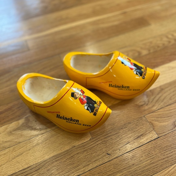 heineken | Shoes | Vibrant Yellow Wooden Mules With Traditional Design ...